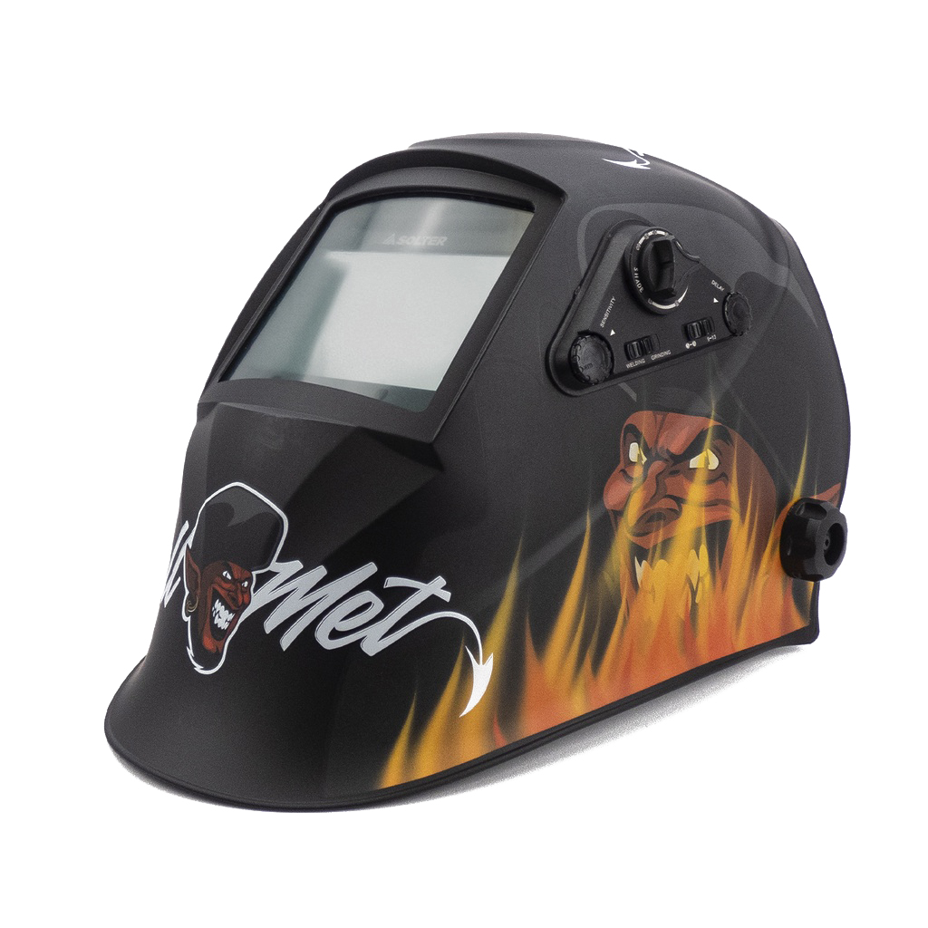 HELLMET R-10 DEVIL | Protection and Style in Welding with True Color ...